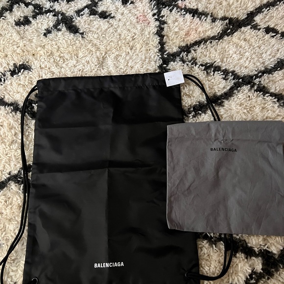 Balenciaga | Bags | Authentic With Tag Balenciaga Logo Nylon Drawstring ...